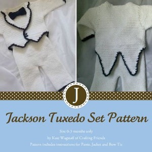 Infant Tuxedo Crochet Pattern: Jackson Tuxedo Infant Set With Jacket ...