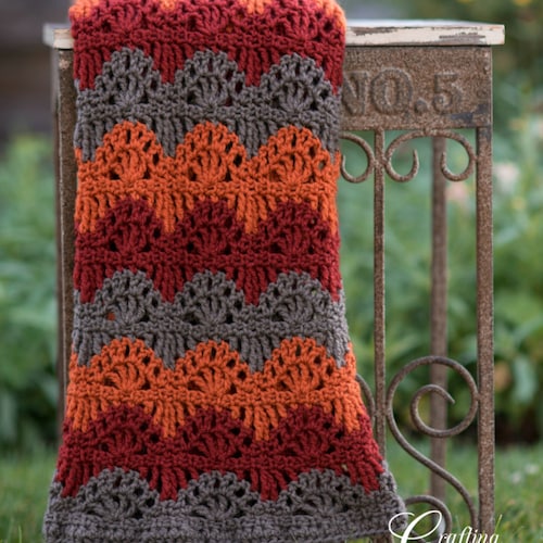 Crochet Fall Foliage Afghan PATTERN ONLY Autumn Themed Throw - Etsy