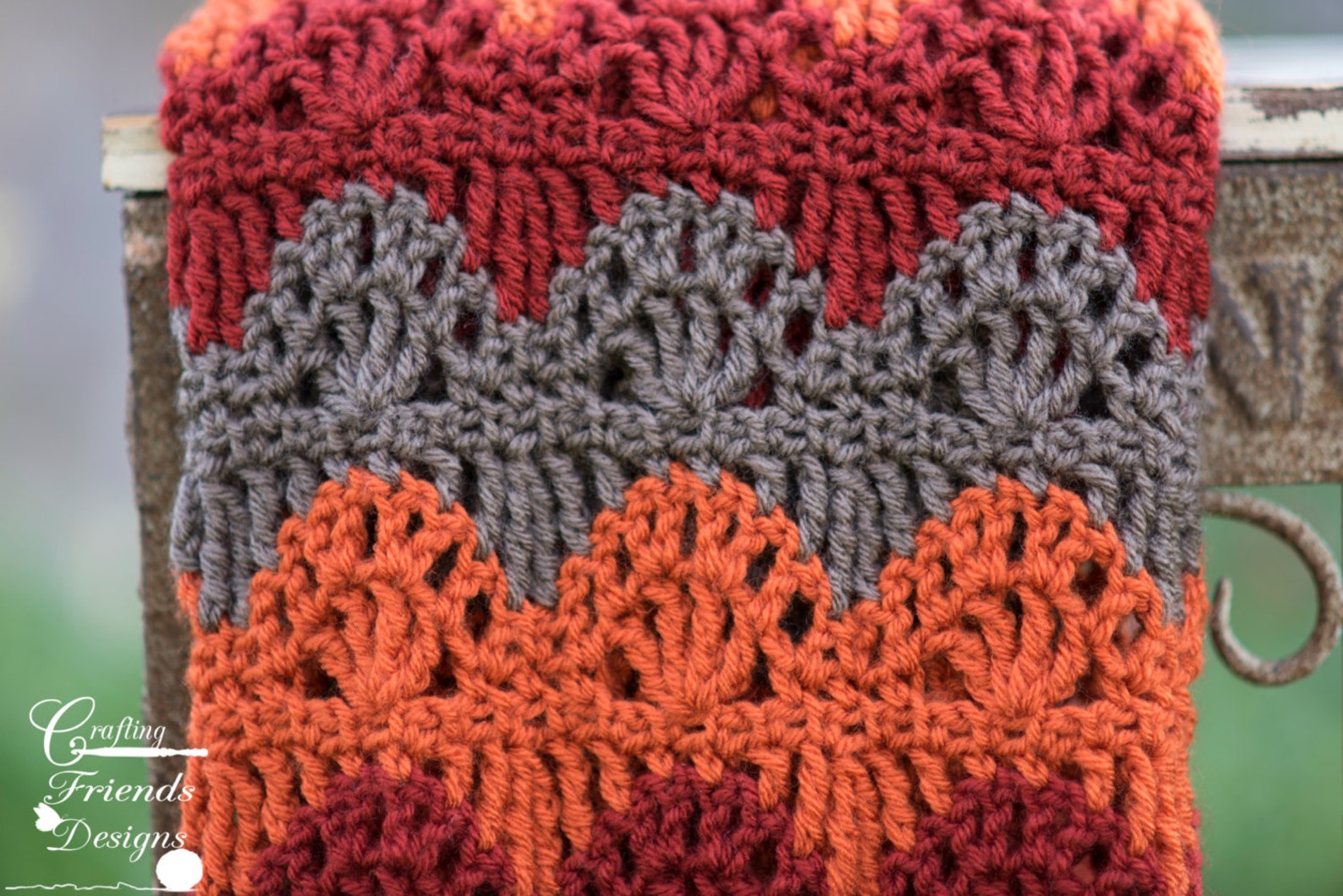 Crochet Pattern Ripple Lace Afghan is Great for Fall PDF | Etsy