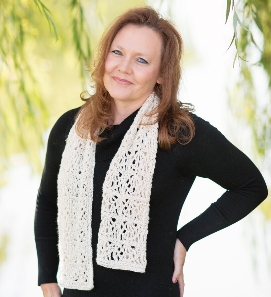 Crochet Ripple Lace Scarf Pattern: Spring Scarf (PDF Download) - Etsy