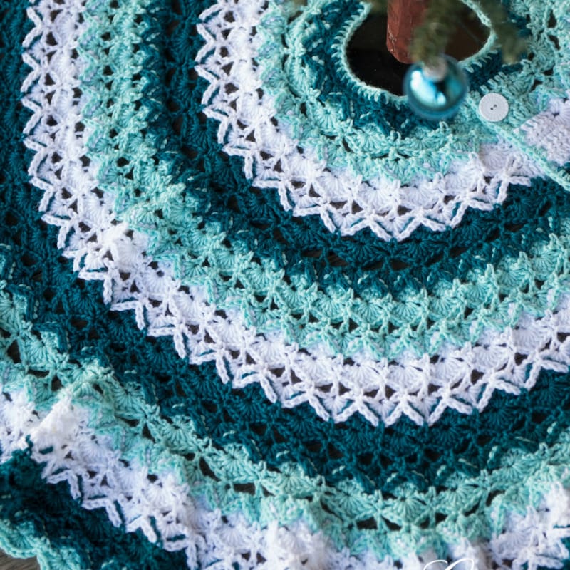 Textured Tree Skirt Crochet - Etsy