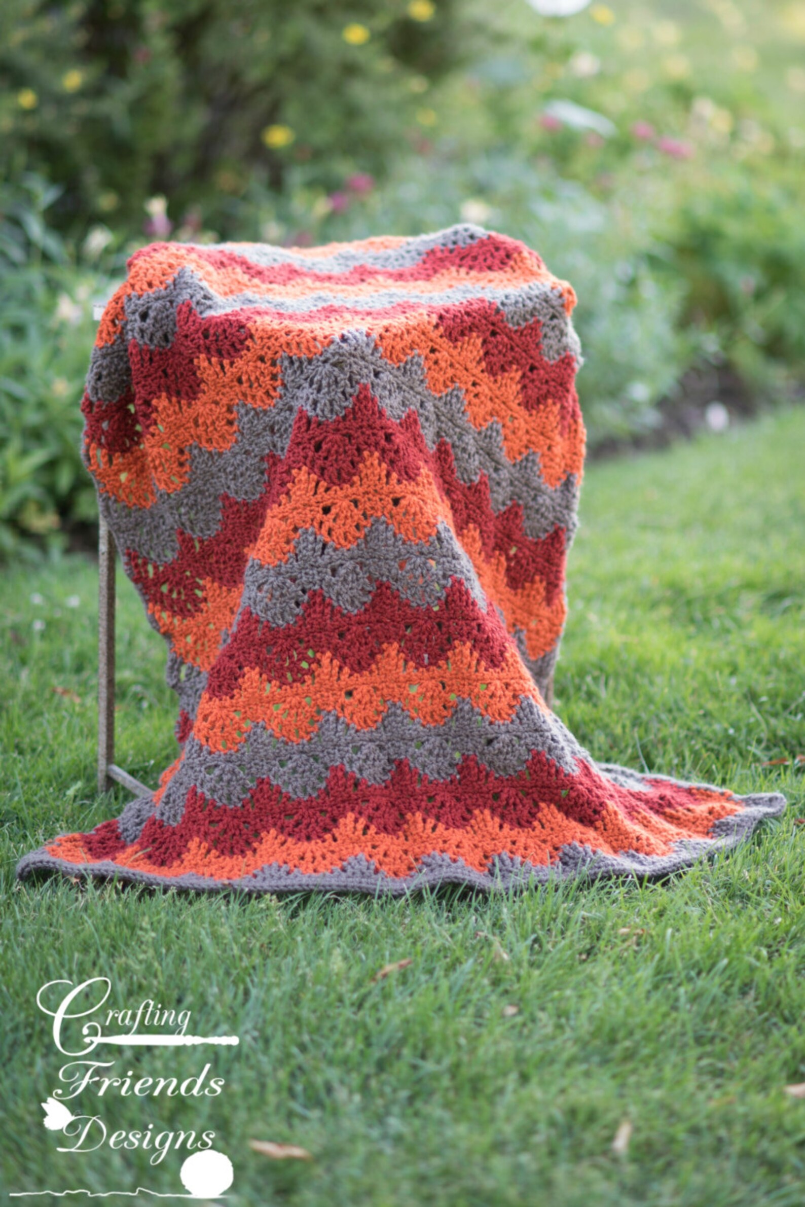 Ripple Lace Crochet Blanket Pattern: Customizable Throw (PDF Download ...