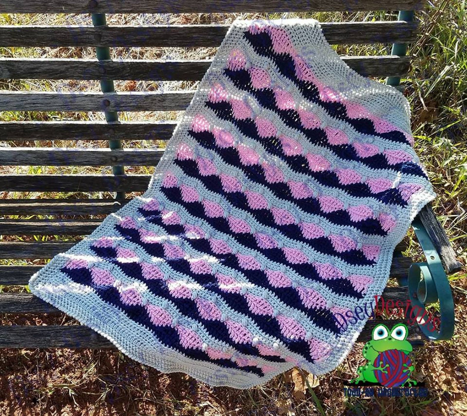Majestic Waves Crochet Afghan Pattern: Ripple Blanket (PDF Pattern) - Etsy
