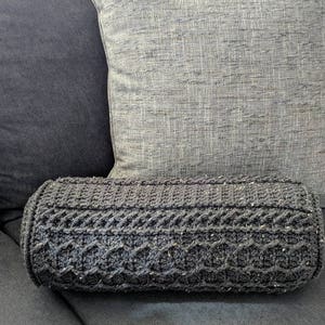 Crochet Pattern: Cabled Zig Zag Bolster Pillow Beautiful Textured Home ...