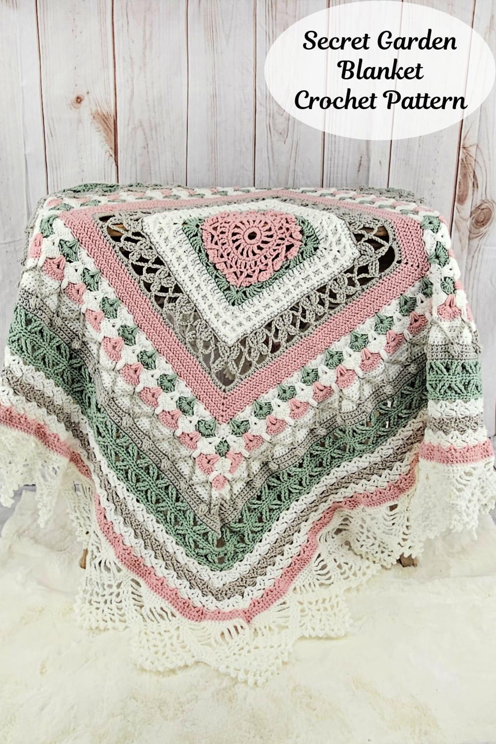 Crochet Pattern, Secret Garden Blanket - Etsy