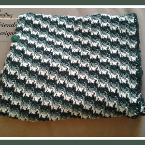 Crochet Blanket Pattern Green Camo Afghan Warm C2c - Etsy