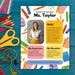 Editable “meet the Teacher” Template - Bright School Supplies Theme ...