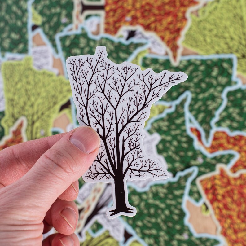 Minnesota Tree Stickers - 4 Seasons Bundle - Etsy