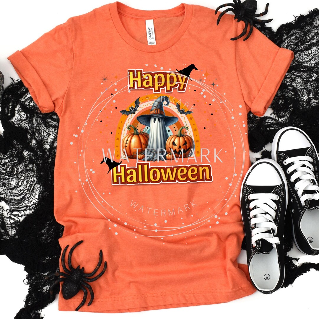 Happy Halloween PNG | Cute Ghost, Pumpkins & Bats | Spooky Fall ...