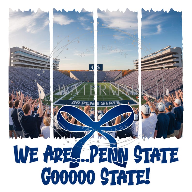 Penn State Football Stadium PNG | We Are Penn State Clipart | Blue Bow ...