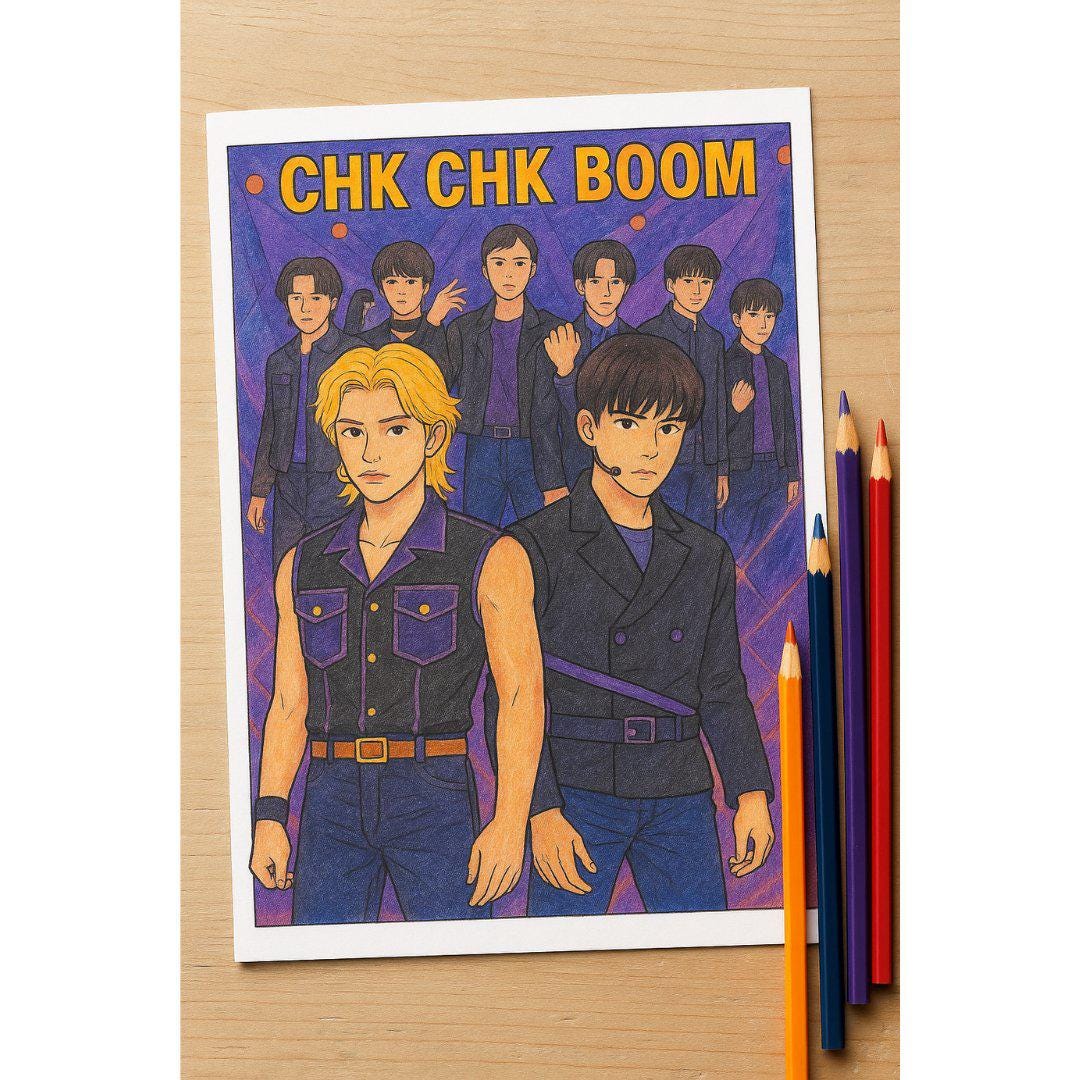 Stray Kids Coloring Book, 25 Digital Coloring Pages, KPOP Straykids ...
