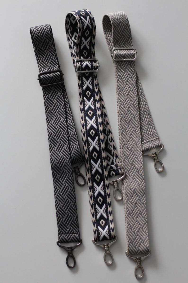 Adjustable Woven Crossbody Bag Strap: 1.5