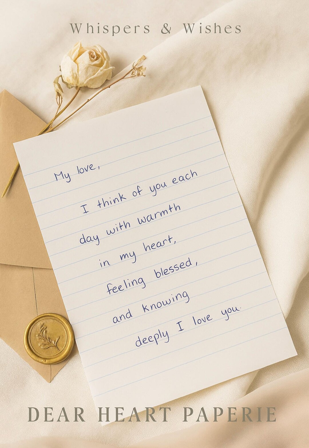 Custom Handwritten Love Letter – Personalized Romantic Note ...