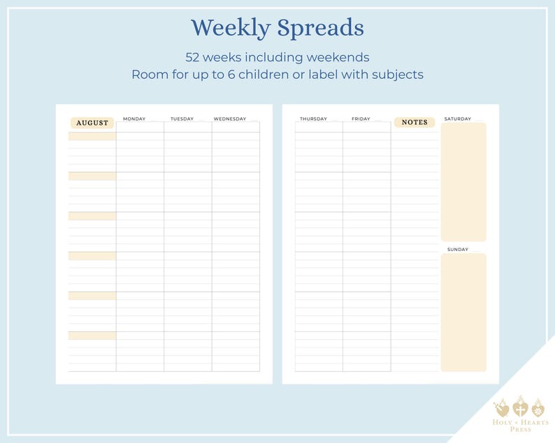 SIMPLE Catholic Homeschool Planner 2025–2026 | Printable PDF ...
