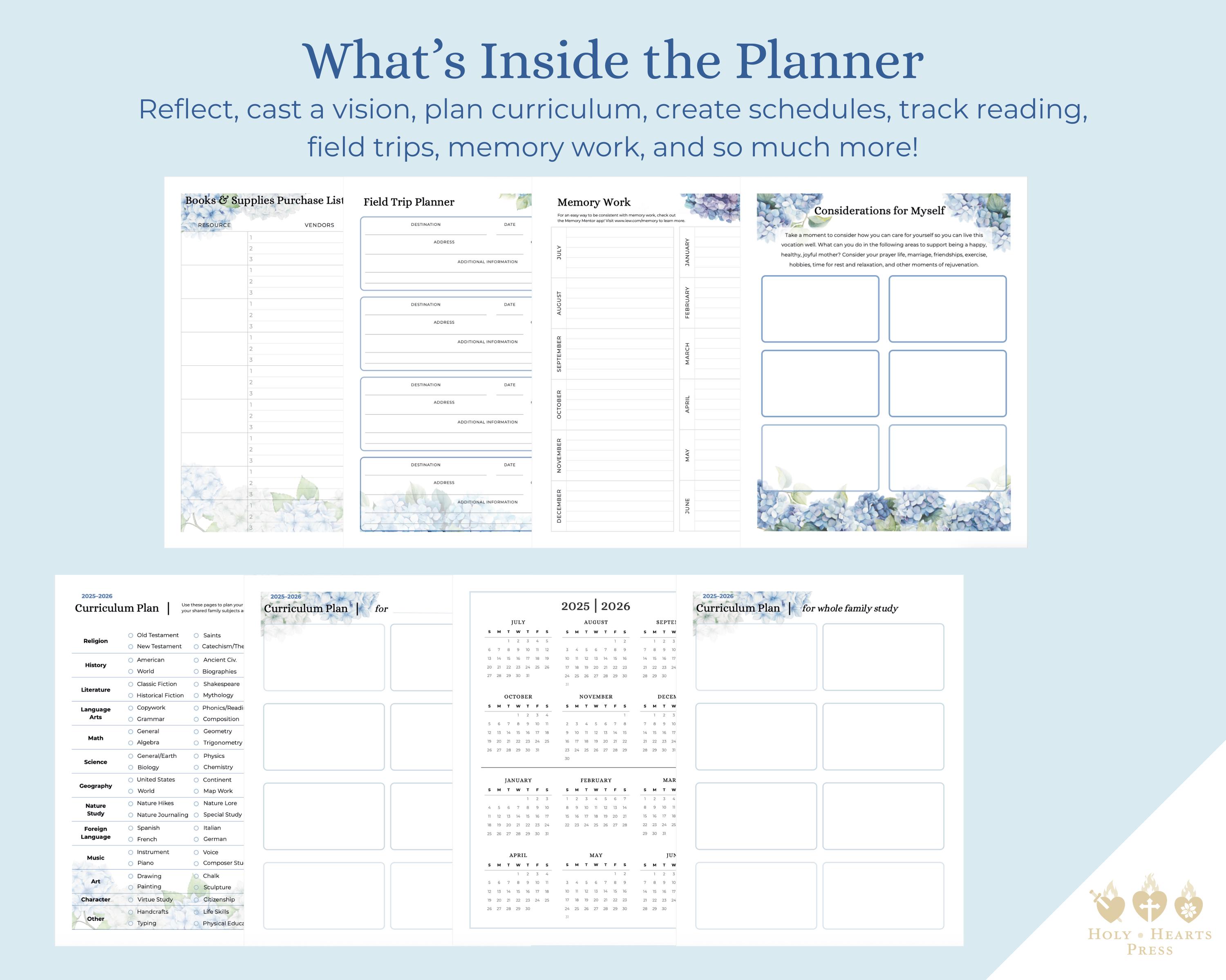 Catholic Homeschool Planner 2025–2026 | Printable PDF | Liturgical ...