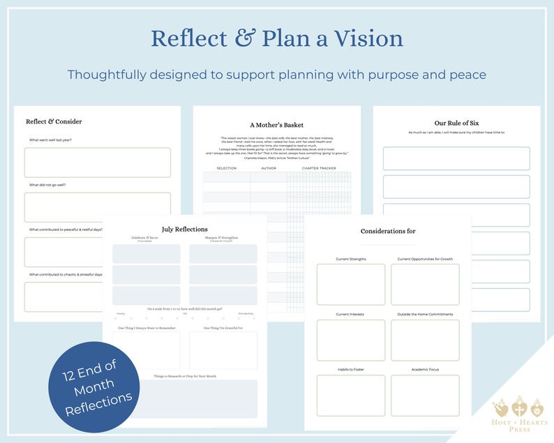 SIMPLE Catholic Homeschool Planner 2025–2026 | Printable PDF ...