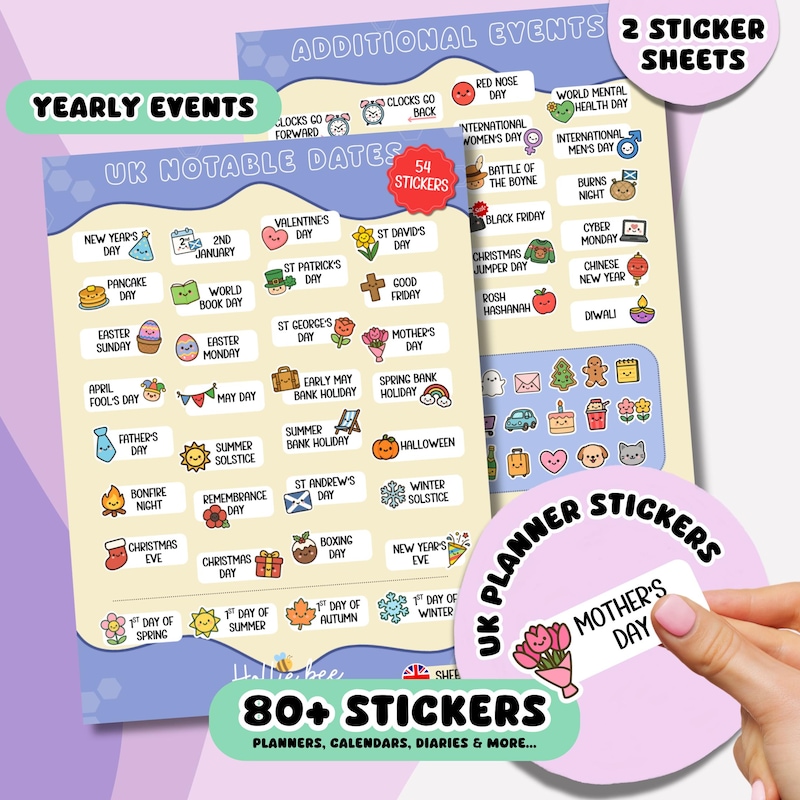 Stickers Journal Diary - Etsy UK