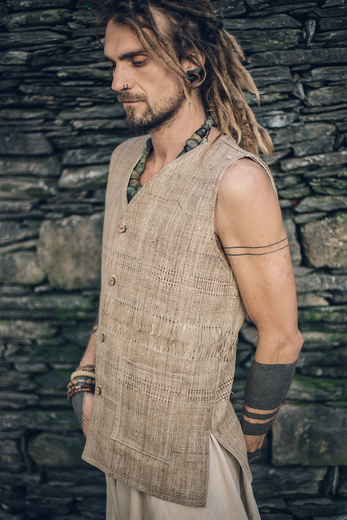 Handwoven Wild Nettle Vest | Etsy