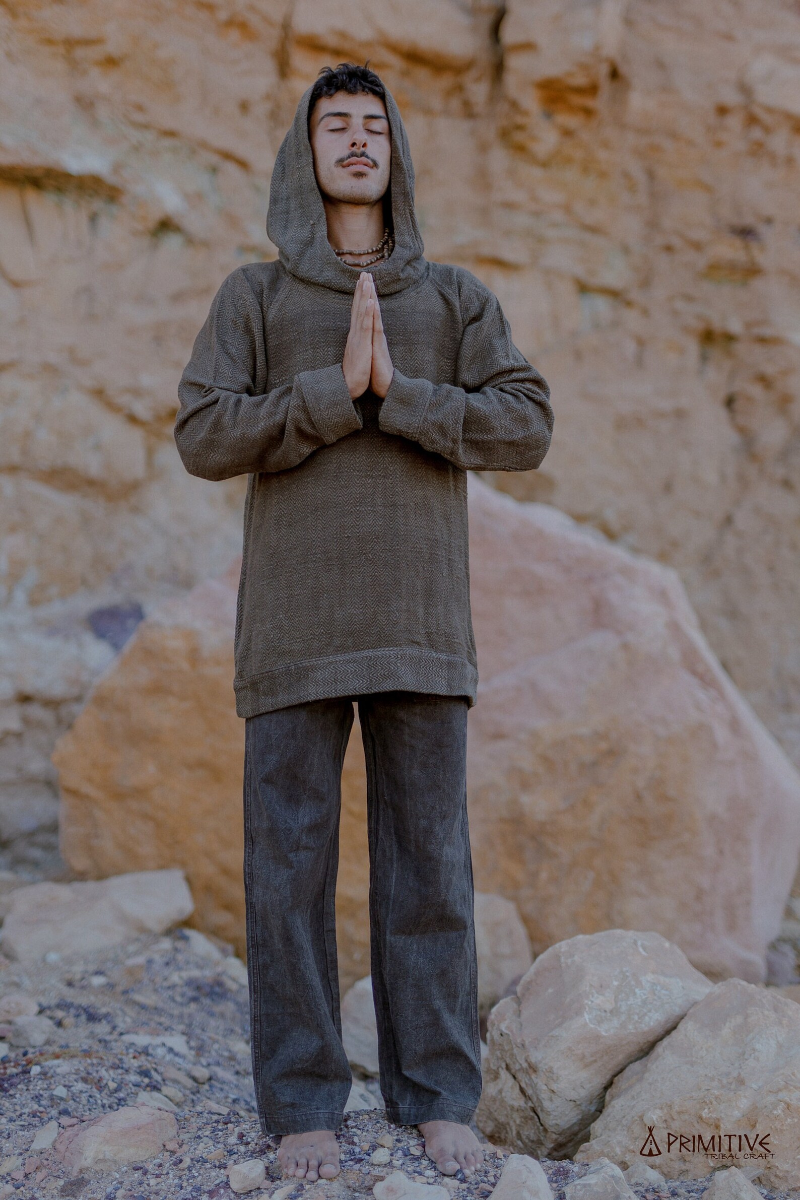 Earthy Hemp Outfit Hemp Wool Pullover Straight Pants Herbal Dye Brown ...