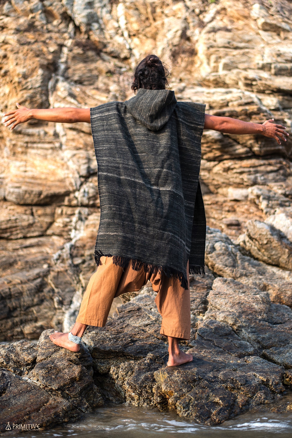 Himalayan Wool Poncho With Hoodie - Etsy