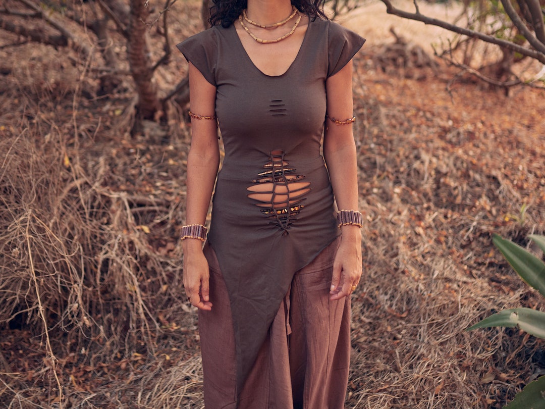 Pixie Top With Cuts Organic Cotton - Etsy