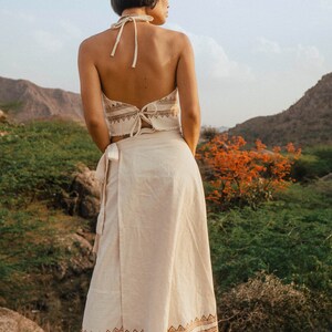 Saya Outfit Handwoven Khadi Cotton Block Printed Skirt & Top - Etsy