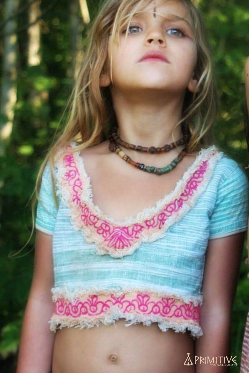 Tribal Sari Top For Girls With Hand Embroidery Etsy