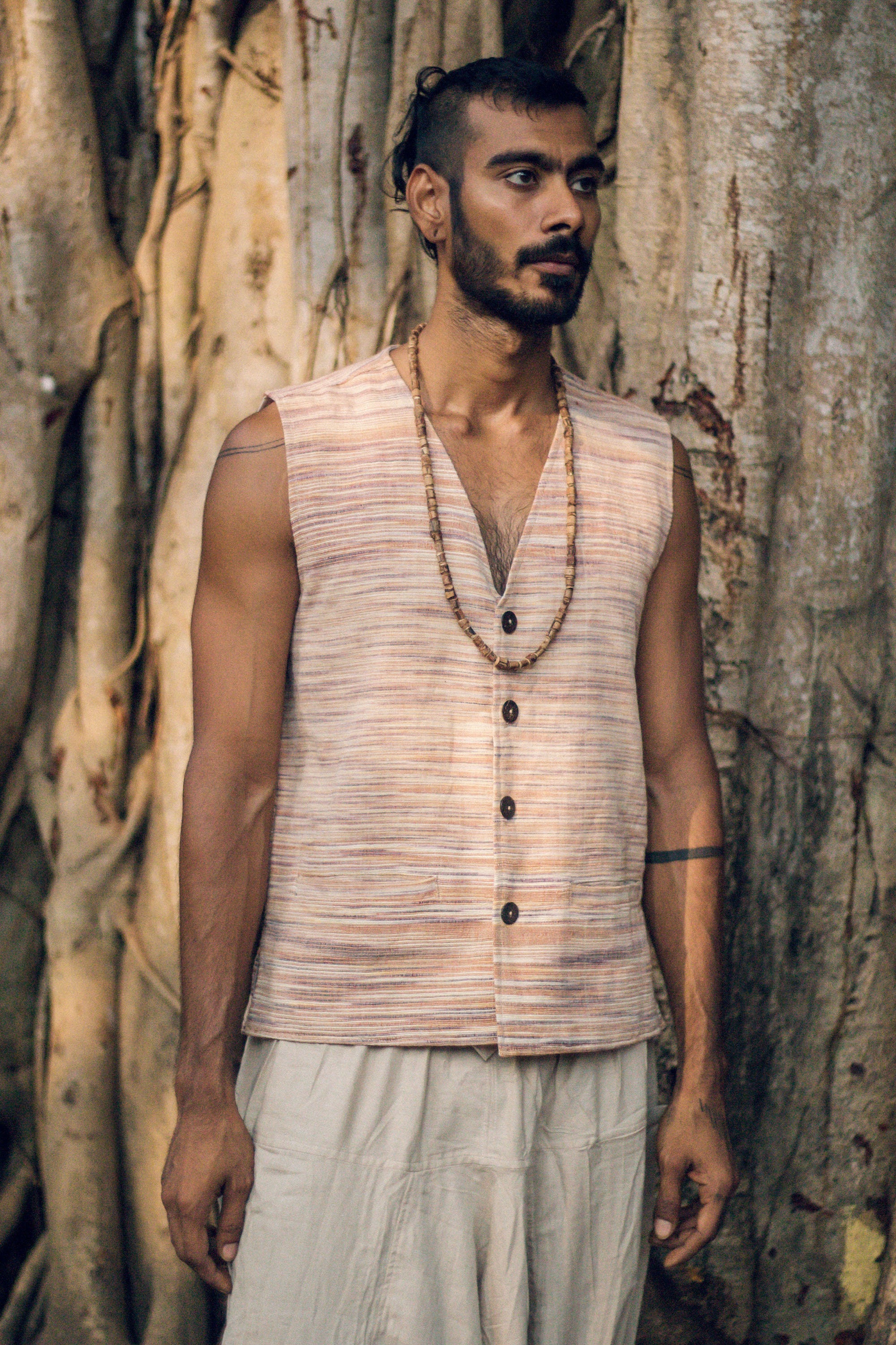 Earthy Khadi Cotton Men Vest - Etsy