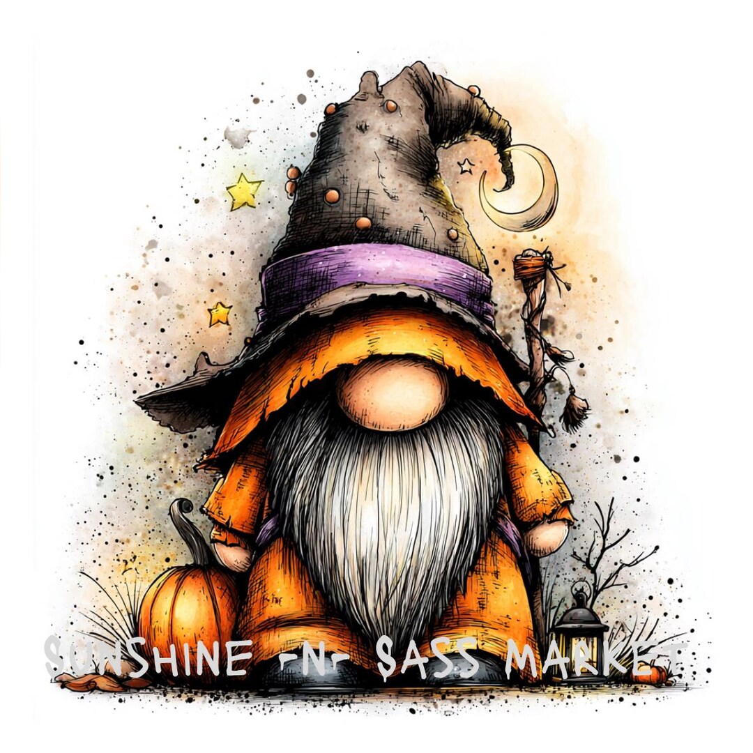 Gnome Grove SVG File & Clip Art – Witch - Clipart for Cricut/silhouette ...