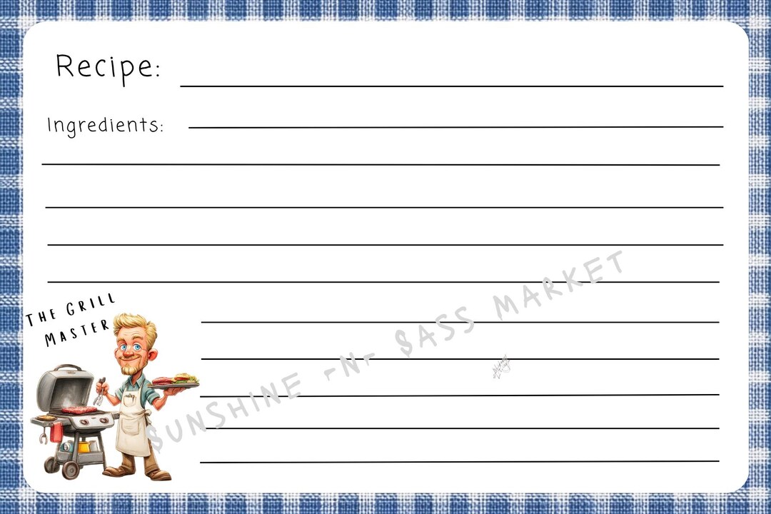 Printable Recipe Cards | Hand-designed Seasonal Templates | Sassy, Fun ...