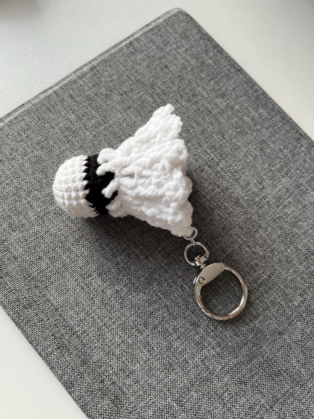 Handmade Crochet Badminton Shuttlecock Keychain – Unique Sports Lover ...