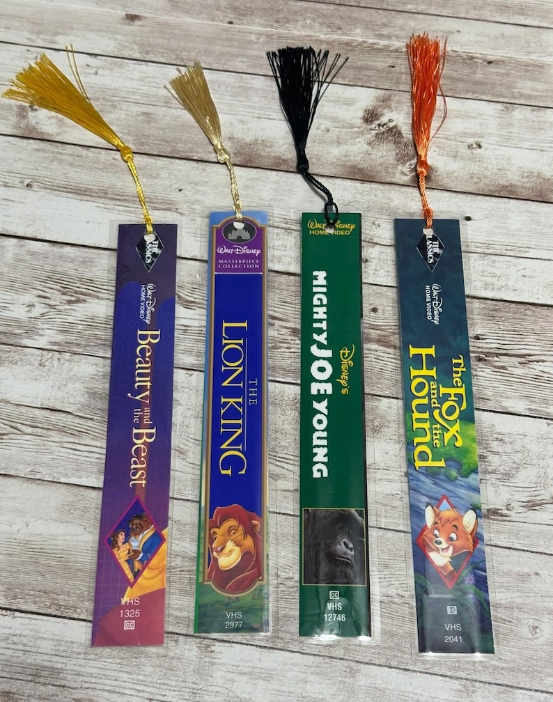 MORE Disney VHS Bookmarks | Retro 90s Disney Movie Page Markers ...