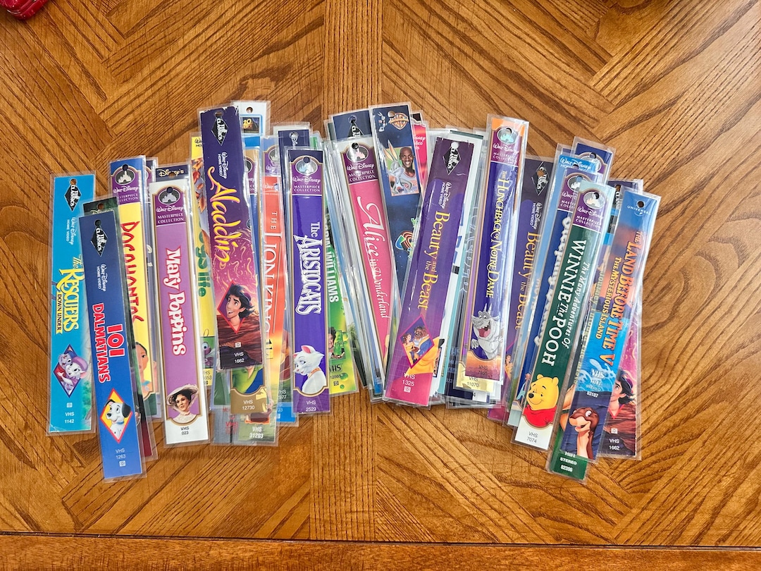 Disney VHS Spine Bookmarks | 90s Nostalgic Movie Gift - Etsy