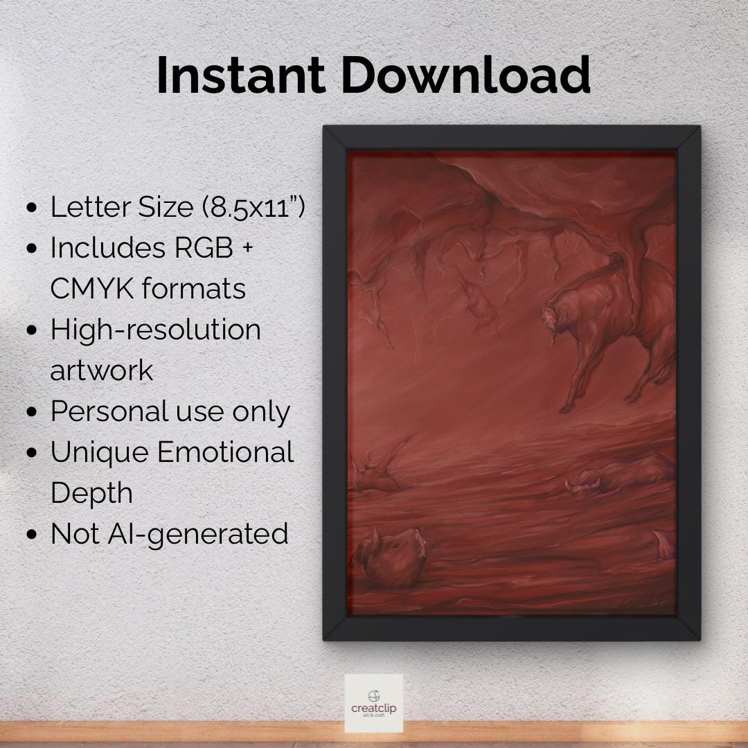 Dark Gothic Surreal Art Print: Abstract Digital Painting (digital ...