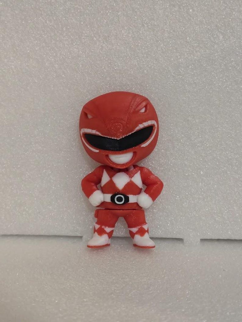 Mighty Morphin Power Rangers 3D Printed Chibi Figurines - Individual or ...