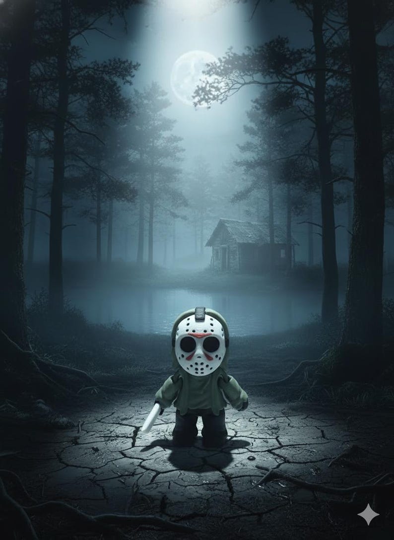 3D Printed Jason Voorhees Figure, Horror Desk Decor (80mm) - Etsy