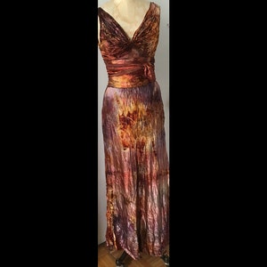 Copper Gold Satin Henry Boho Bridal Dress Mother of the Bride Dress ...