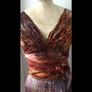 Copper Gold Satin Henry Boho Bridal Dress Mother of the Bride Dress ...