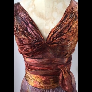 Copper Gold Satin Henry Boho Bridal Dress Mother of the Bride Dress ...
