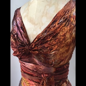 Copper Gold Satin Henry Boho Bridal Dress Mother of the Bride Dress ...