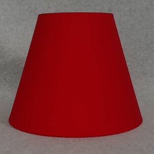 Red Lamp Shade. Solid Color. Shade is 9.5 Wide at the Bottom, 5" Wide ...