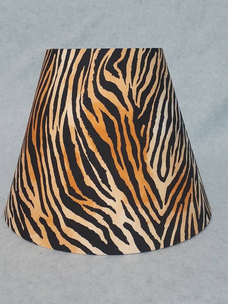 Tiger stripes print lamp shade. Safari. Shades are | Etsy