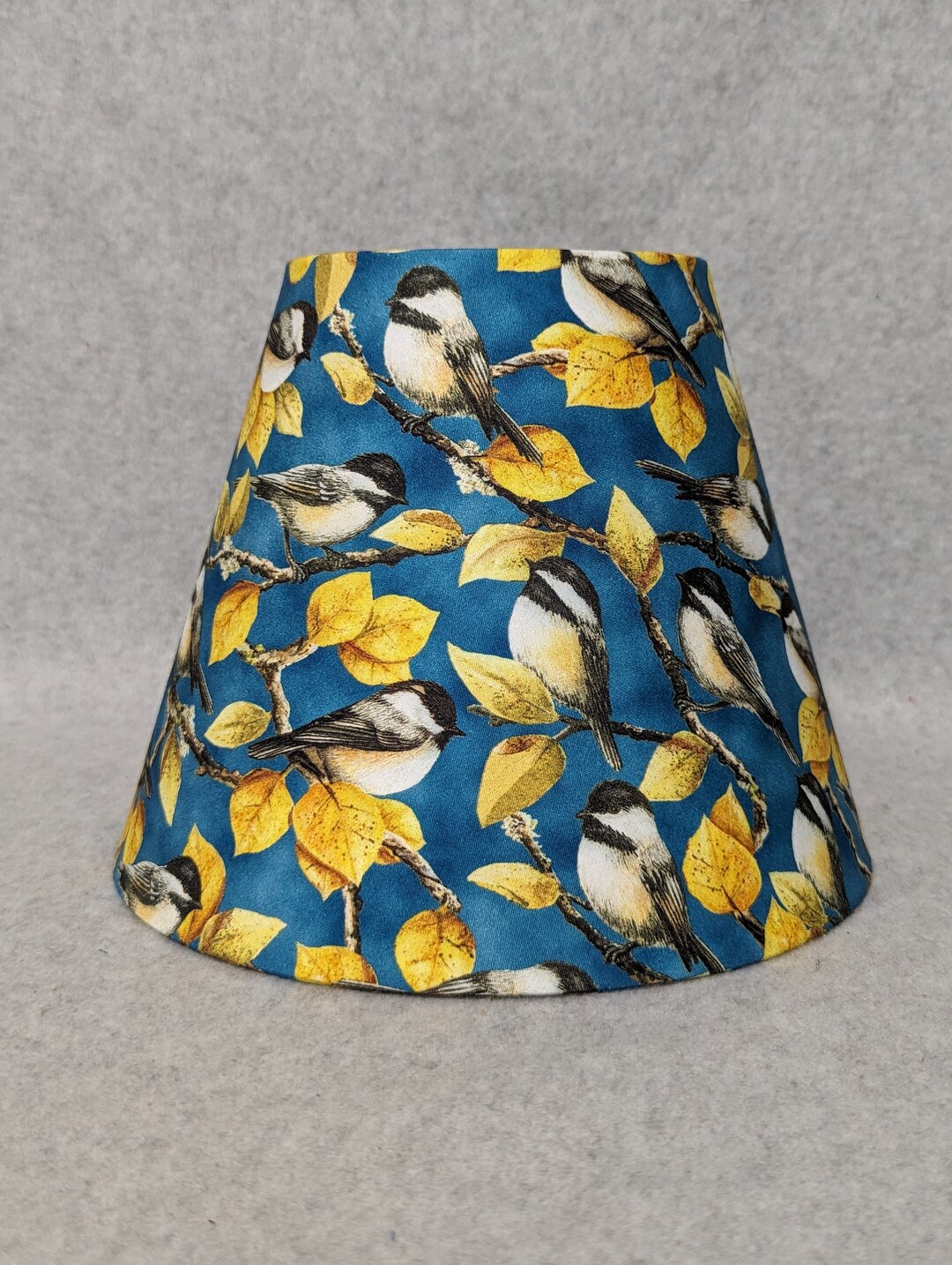 Chickadees, Branches and Leaves Lamp Shade. Chickadee. Birds. Blue ...