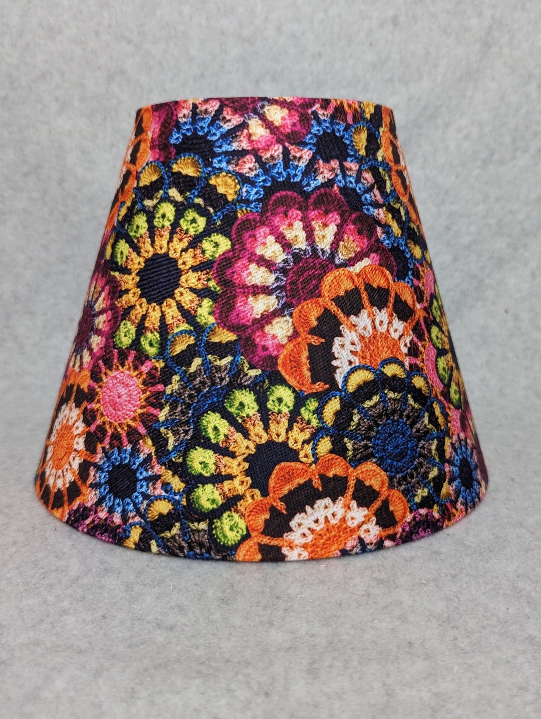 Crochet Flower Lamp Shade. PRINTED. Doilies. Doilie. Shades Are 9.5 X 5 ...