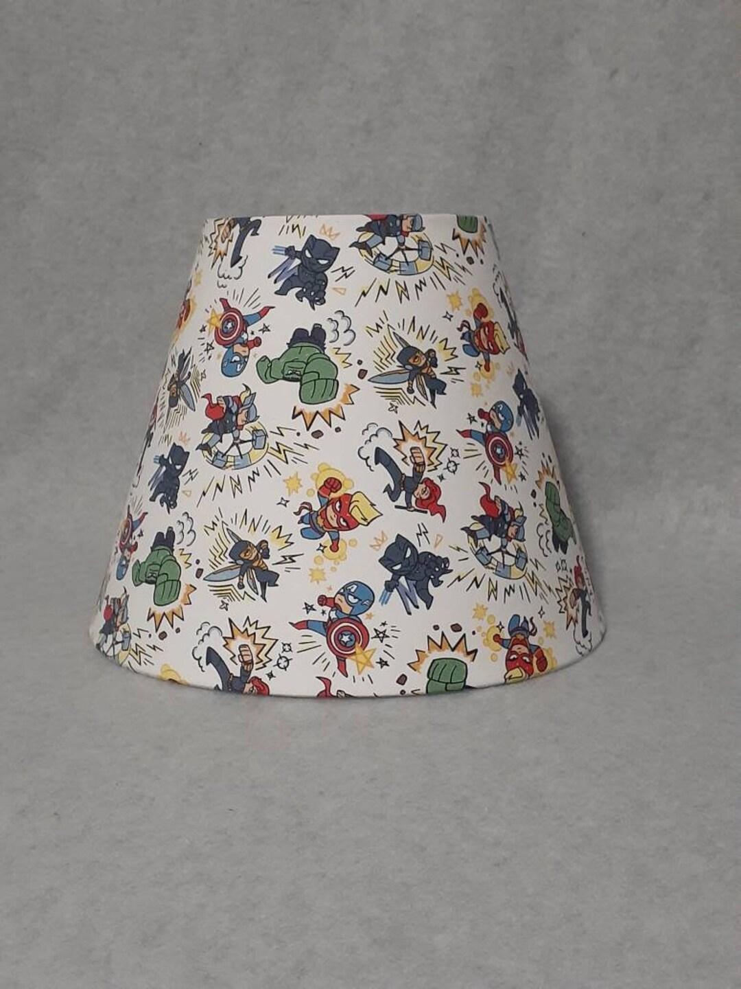 Marvel Lamp Shade. Cartoon Style. Thor, Captain America, Black Widow ...