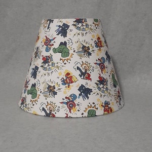 Marvel Lamp Shade. Cartoon Style. Thor, Captain America, Black Widow ...