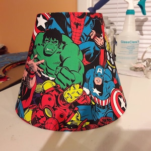 Marvel Lamp Shade. Thor, Captain America, Hulk, Ironman, Spiderman ...