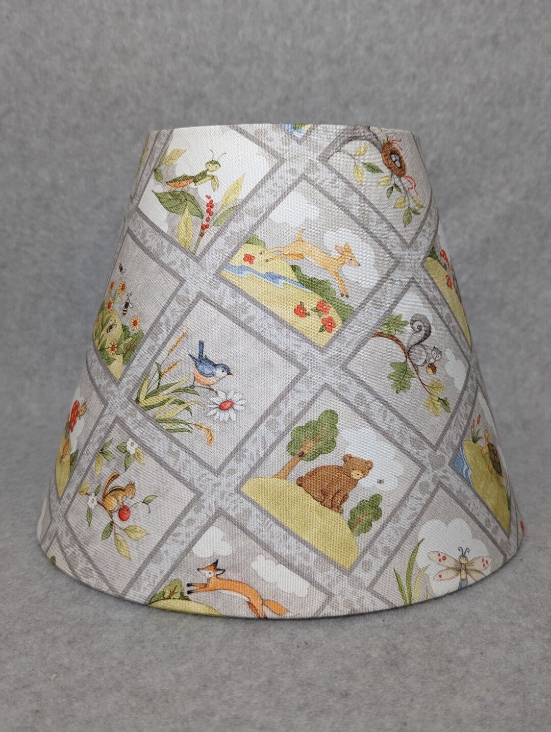 Baby Forest Animal Lamp Shade. Nursery. Deer, Rabbit, Bear, Squirrel ...
