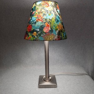 Sea Life Lamp Shade. Random Pattern. Coral Reef. Ocean. Dolphin. Fish ...