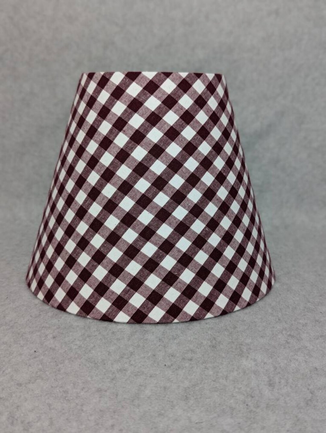 Dark Burgundy Gingham Check Lamp Shade. Checkered. Red and White. Shade ...
